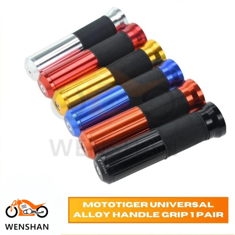 MOTOTIGER UNIVERSAL MOTORCYCLE HANDLE GRIPS ALLOY HANDLE GRIPS 1 PAIRS ...