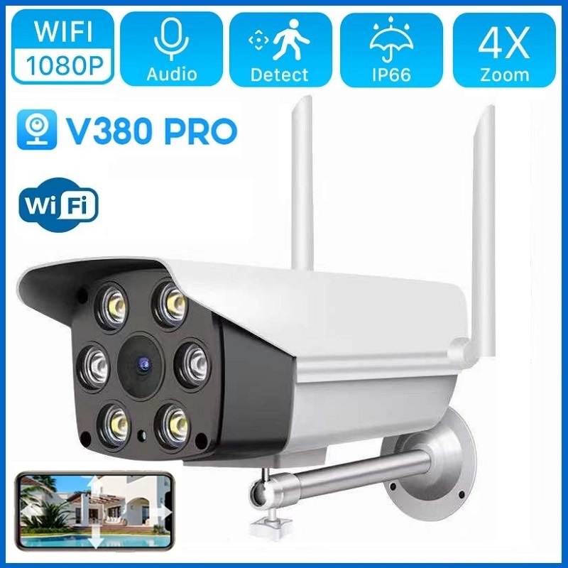 V380 PRO 1080P HD Outdoor WiFi IP Camera Waterproof Security CCTV ...