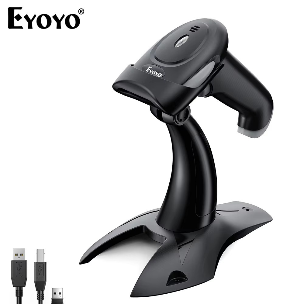 Eyoyo 2D Handheld Barcode Scanner with Stand 3in1 2.4G Wireless ...