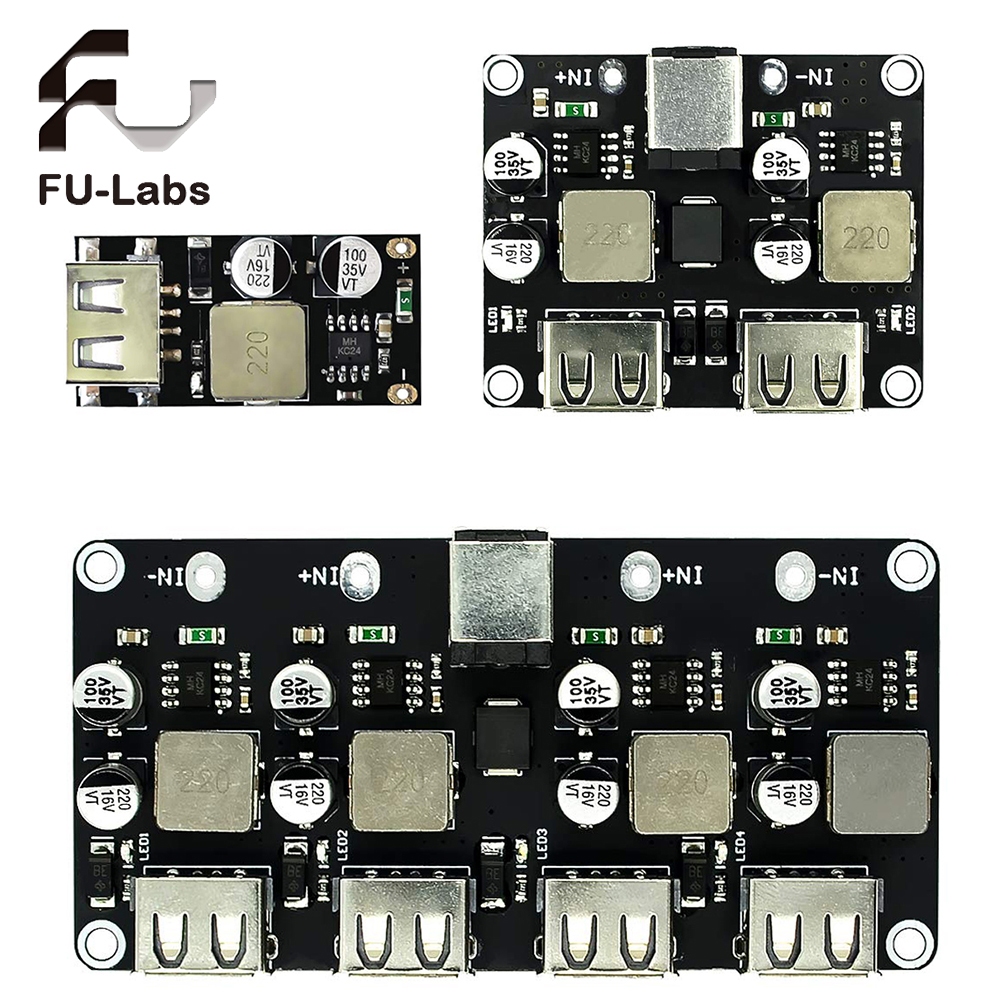 1/2/4Channel QC3.0 QC2.0 USB DC-DC Buck Converter Charging Step Down Module 6-32V 9V 12V 24V to ...
