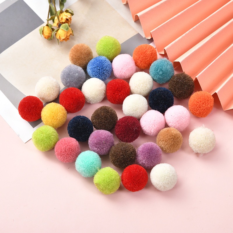 100Pcs/Pack 15mm Soft Pompom Plush Pom Poms Ball Pompones DIY Handmade ...
