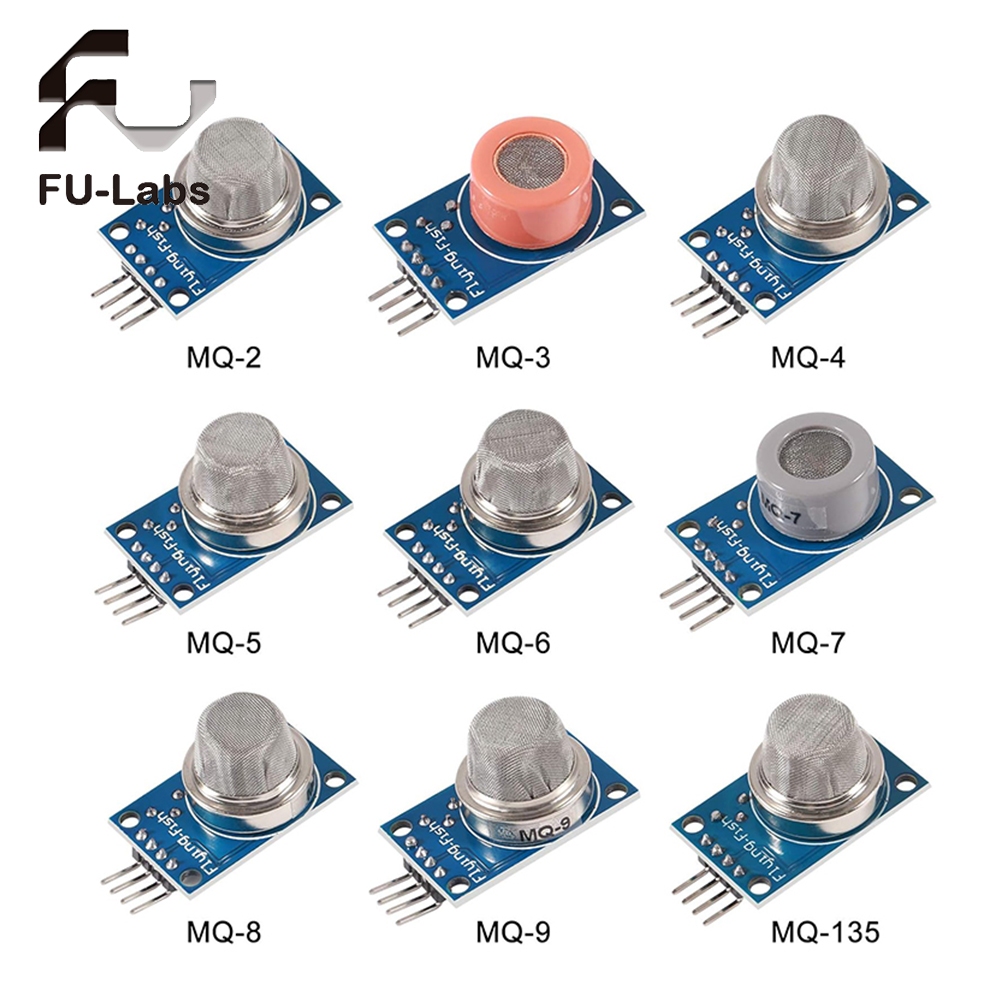 MQ2 MQ3 MQ4 MQ5 MQ6 MQ7 MQ8 MQ9 MQ135 Smoke Alcohol Methane LPG Carbon ...