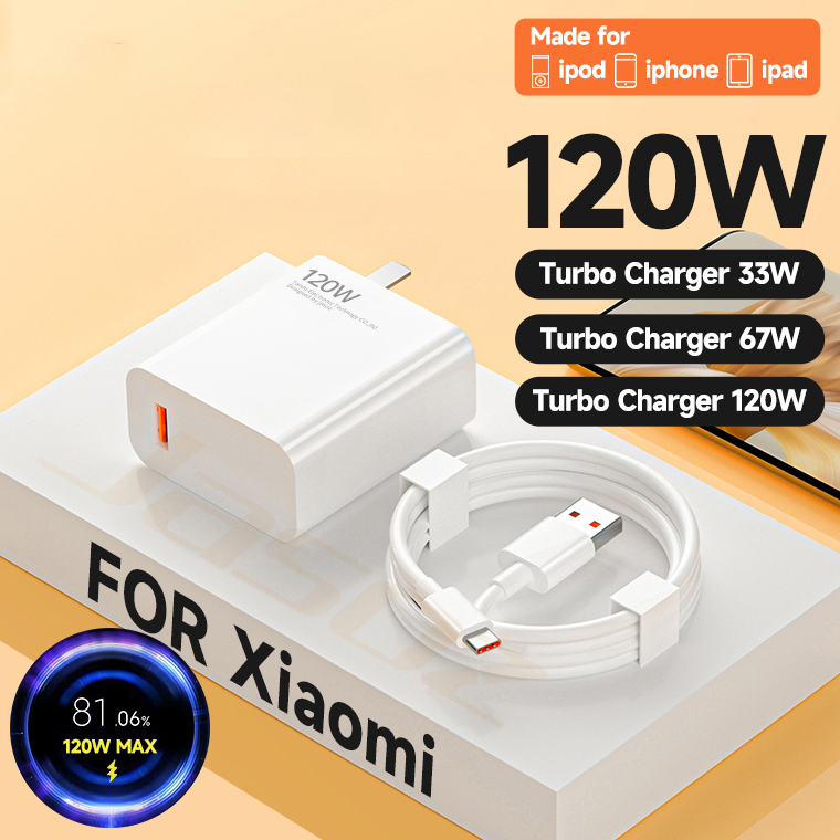 12H MANILA SHIP Xiaomi 120W Fast Charger 67W USB-Type C 6A Charging ...