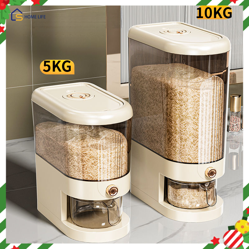 【COD】5/10KG Automatic Rice Dispenser Aesthetic Kitchen Essentials Rice ...