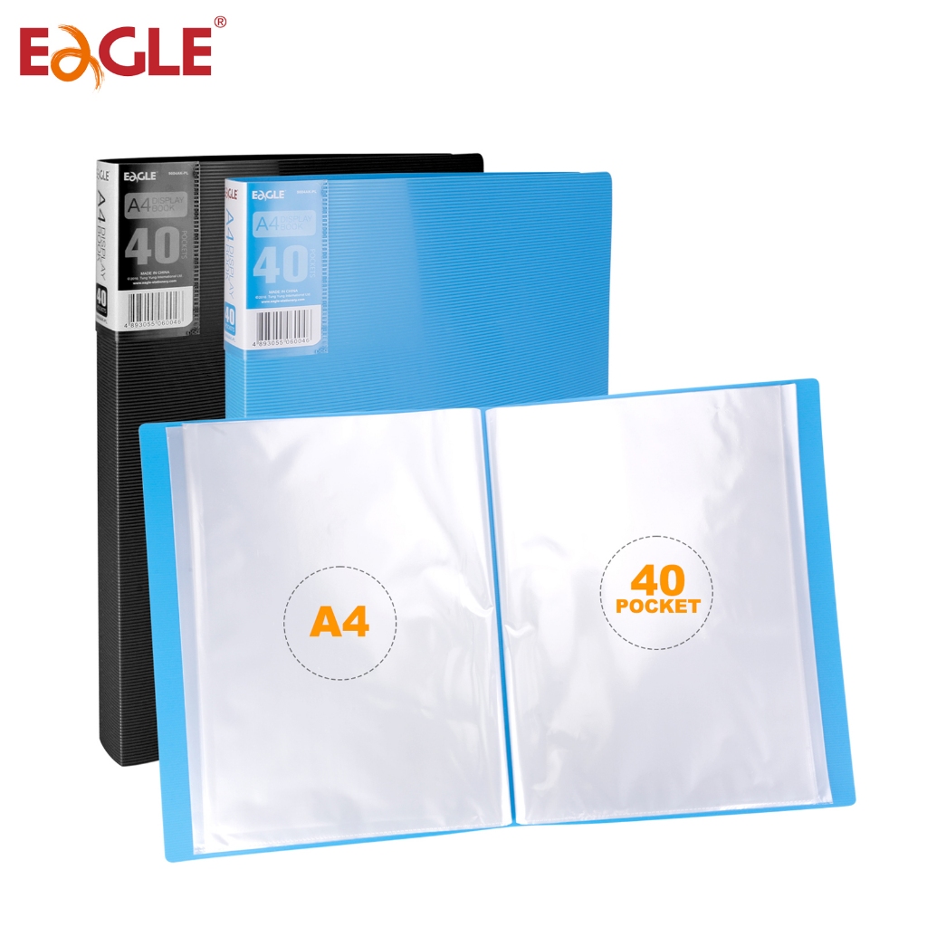 EAGLE A4 Size Display Book 40-Pocket Art Portfolio Folder Presentation ...
