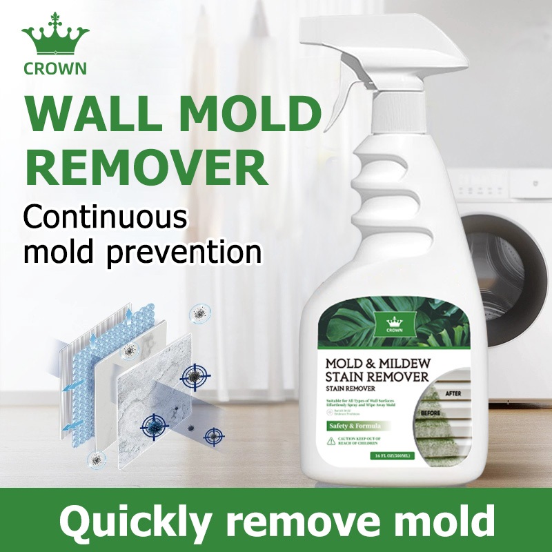 500ML Mold Remover Spray Mold & Mildew Killer Mildew Spot Removal Wall ...