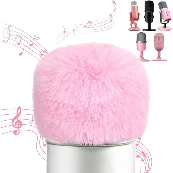 Blue Yeti Pop Filter - Microphone Cover, Furry Wind Muff, Mic ...