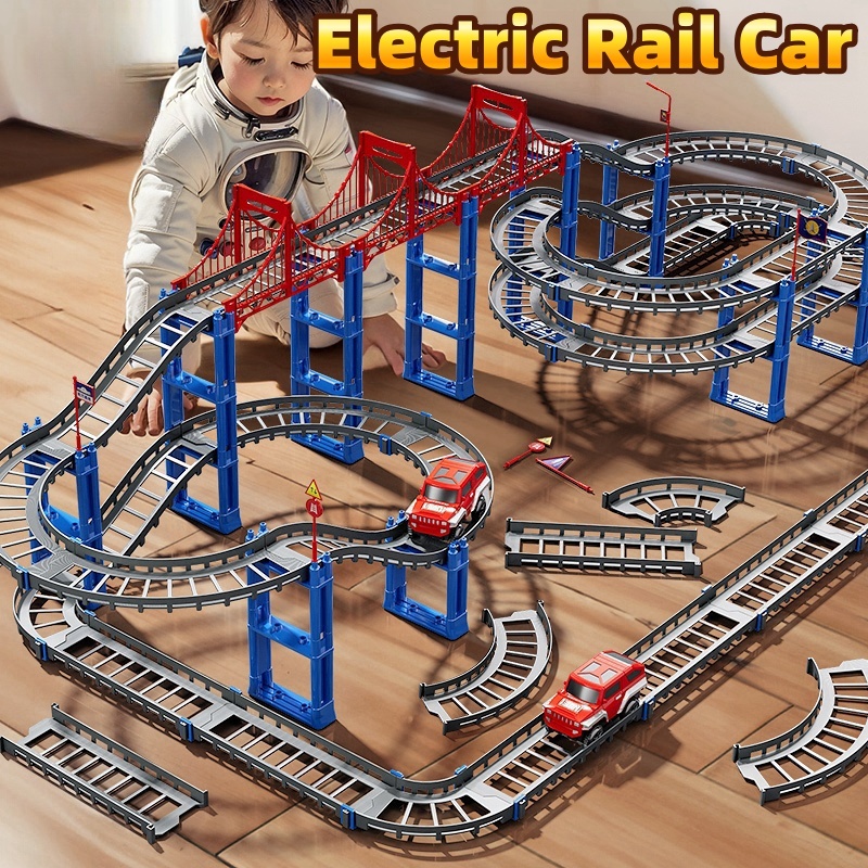 90Pcs/lot DIY Variety Rail Car Assembled Electric High-speed Rail ...
