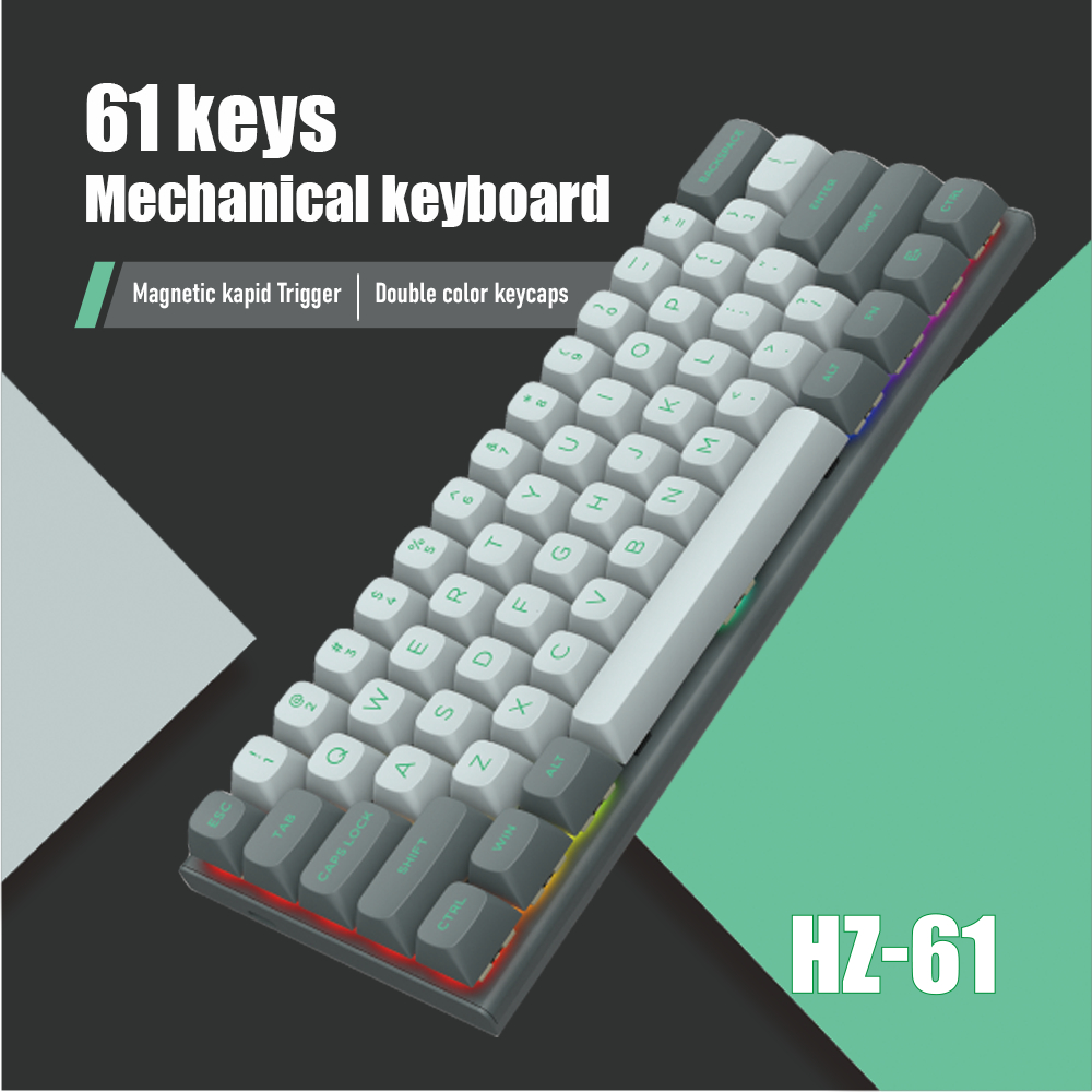 HZ-61 Mechanical KeyboardHot Swappable RGB Backlight Wired Keyboard ...