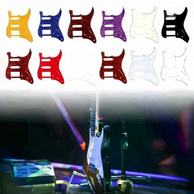 SUN 3 Ply 11 Holes Guitar Bass Pickguard Scratch Plate Pick Guards for ...