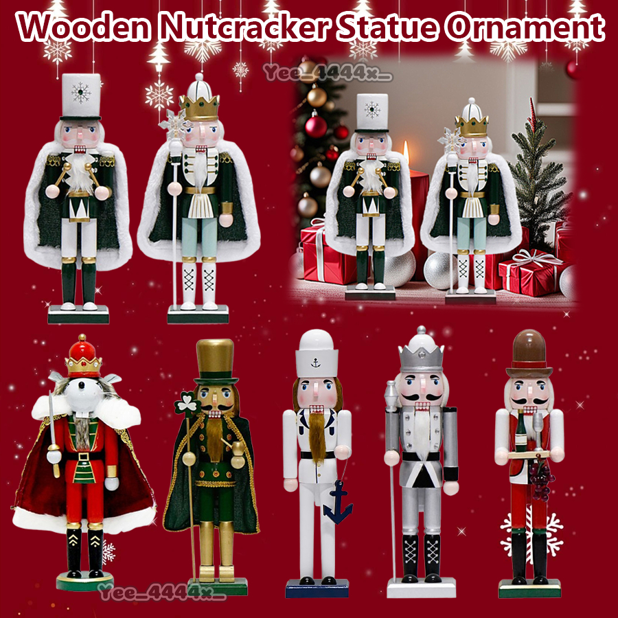 Wooden Nutcracker Figurine Desktop Decoration 12 Inch Nutcracker King ...