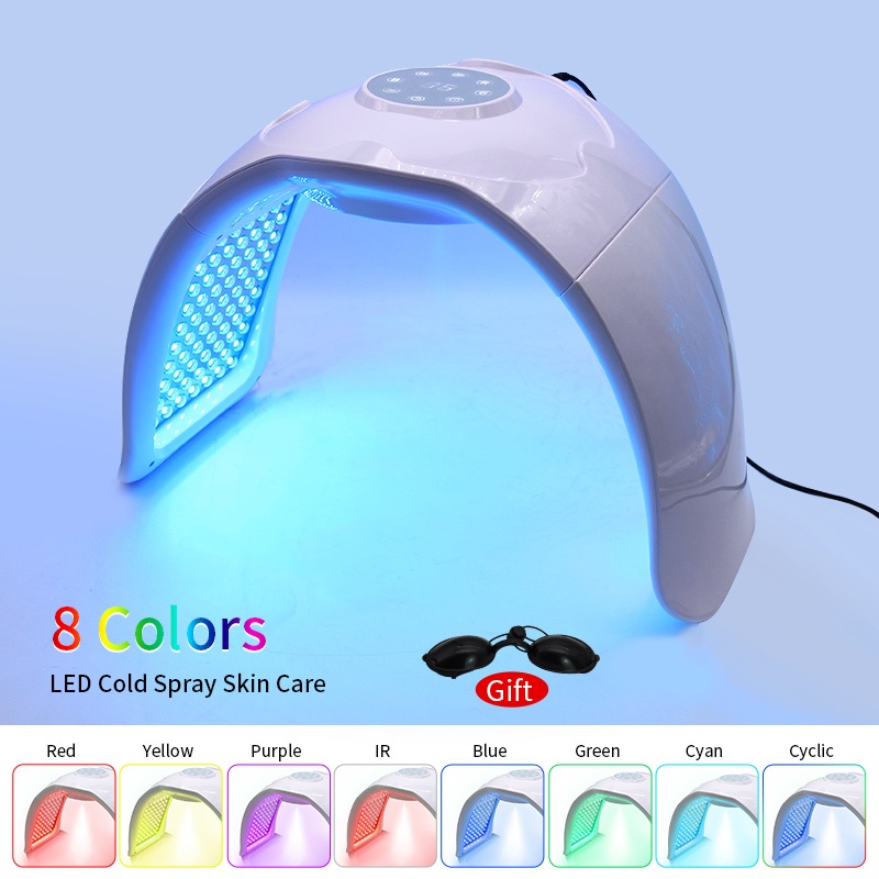 8 Color Pdt LED Face Light Therapy facial skin care acne treatment ...