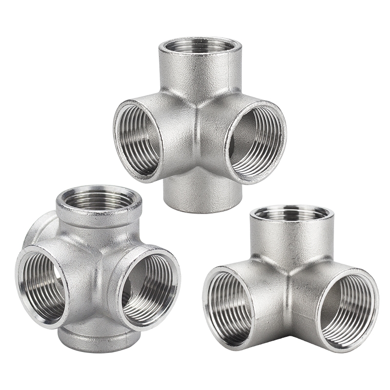 【XL3】BSPT 304 Stainless Steel Female Threaded 3 Way/4 Way/5 Way Tee ...