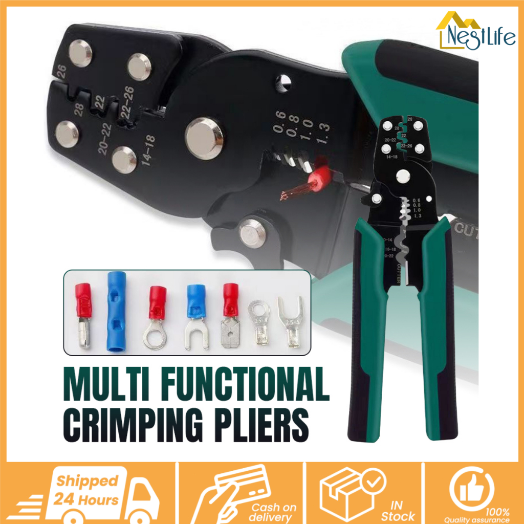 13 In 1 Wire Crimper Multi Function Tools Crimping Stripper Cutting Tools Range 0.8-3MM2 (18 ...