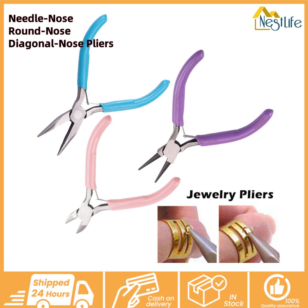 1pcs/3pcs Needle-Nose/Round-Nose/Diagonal-Nose Pliers Tool Pliers For ...
