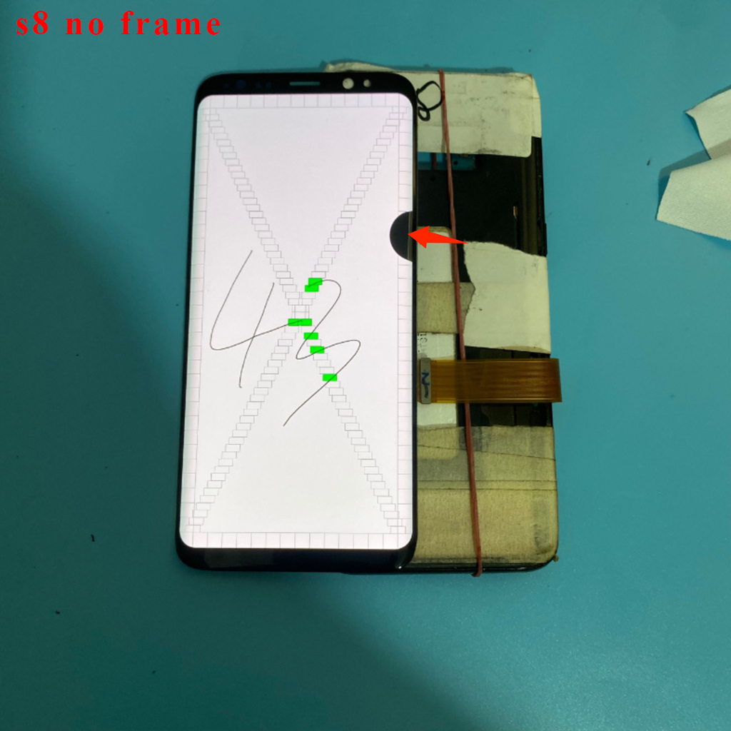 5.8inch Super AMOLED with dot line scratches LCD For Samsung Galaxy S8 ...