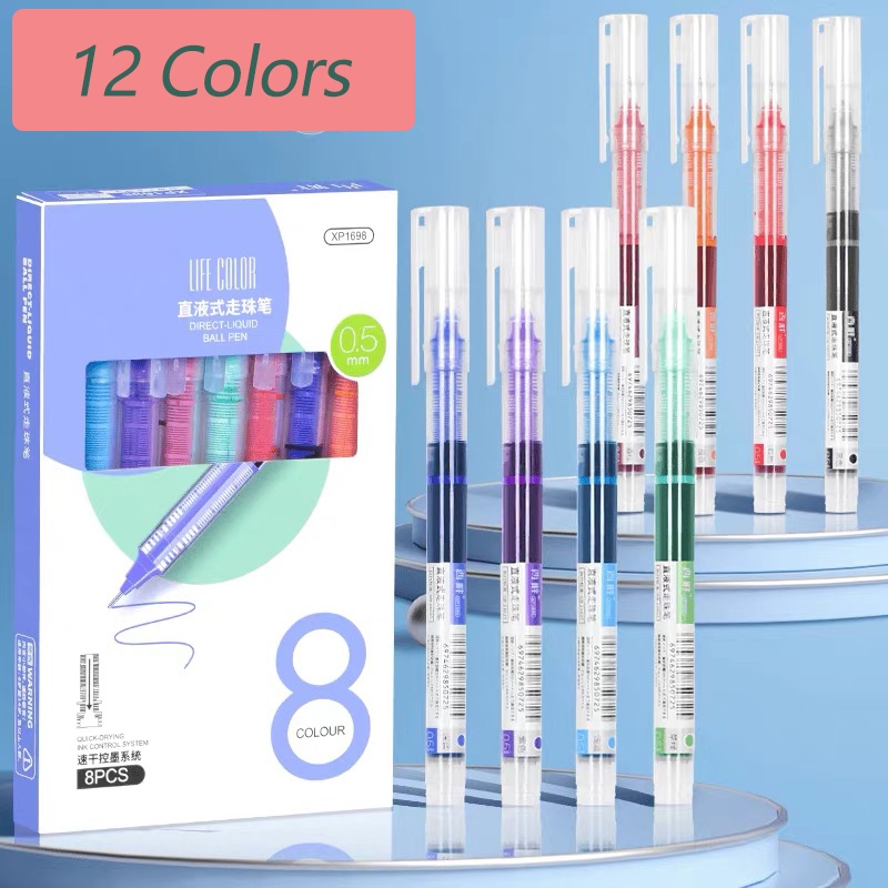 【Gift box set】Ballpen set different color 0.5mm Gel ink Pen Quick ...