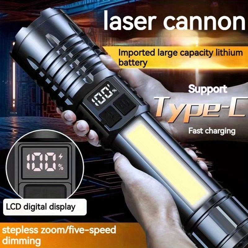 Acciaiie Flashlight Rechargeable Waterproof LED Flashlight Heavy Duty ...
