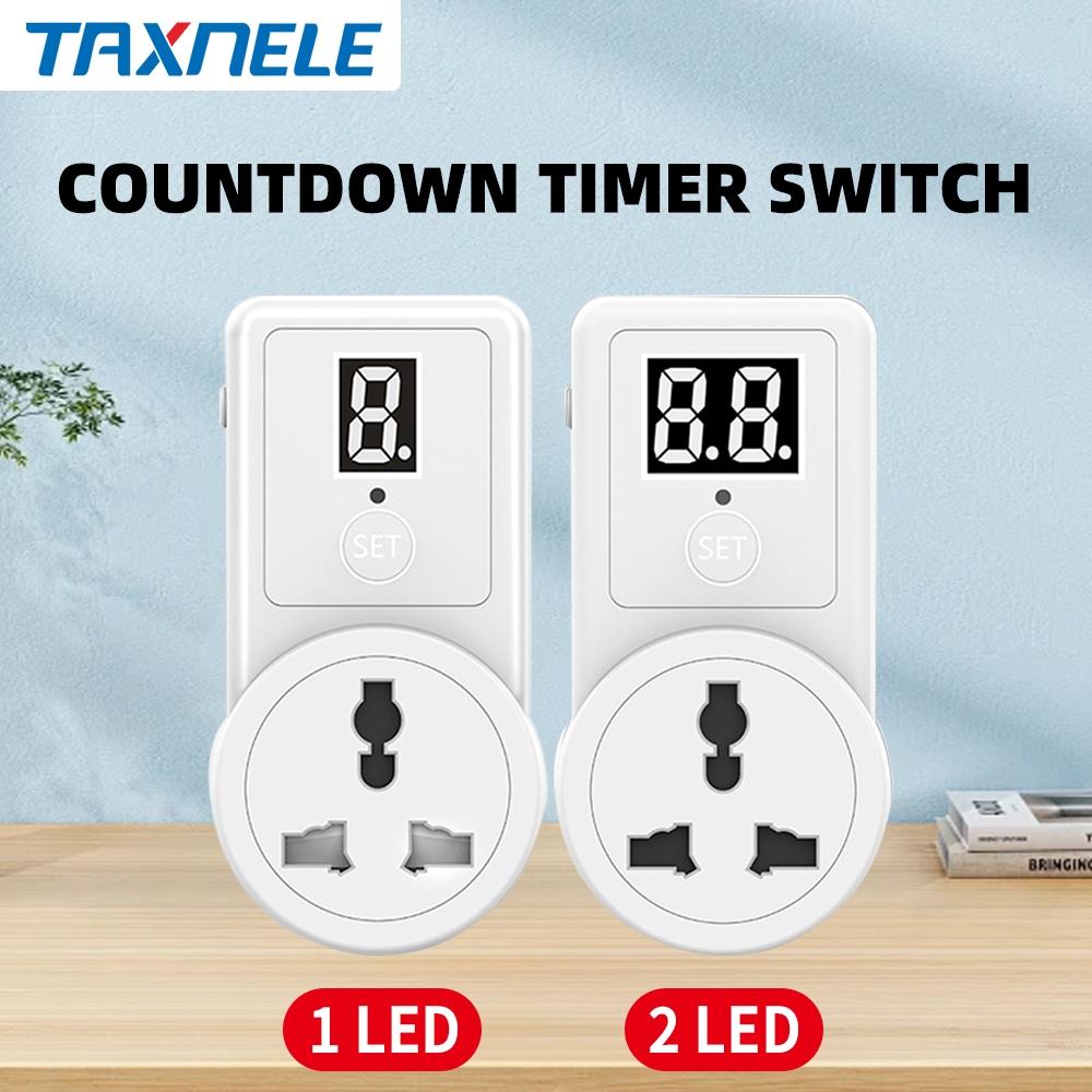220v Digital Countdown Timer Universal socket EU Plug Time Car Charging 10A count down timer ...