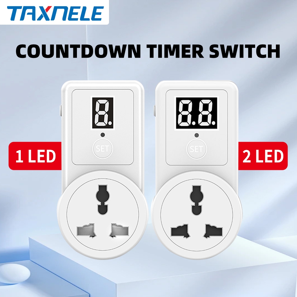 digital Countdown Timer Switch Universal Socket Plug-in Time Control Electric 10A | Shopee ...