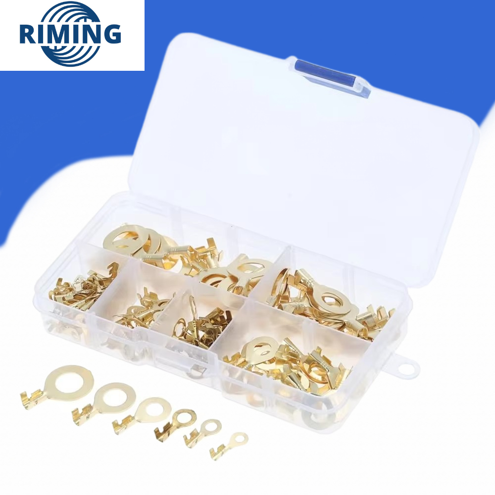 150PCS M3/M4/M5/M6/M8/M10 Ring Lugs Ring Eyes Copper Crimp Terminals ...