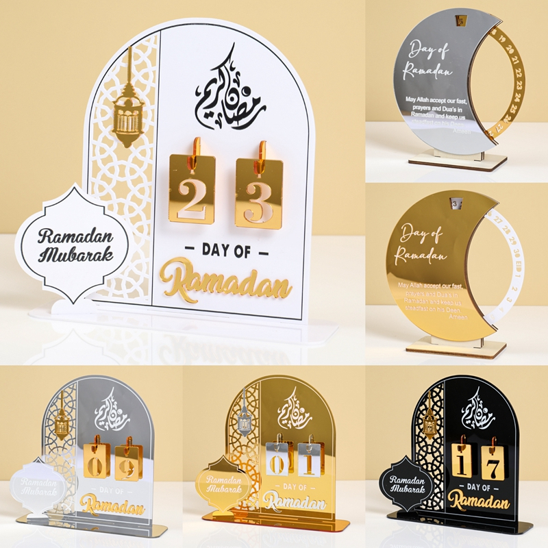 Ramadan Calendar Hari Raya Decorations 2024 Acrylic Eid Countdown ...