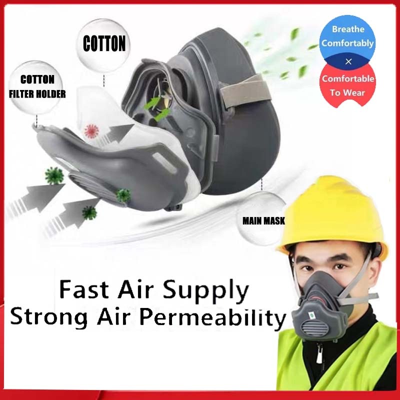 Gas Mask High Efficiency Filters Protective Industrial Anti Dust Mask ...