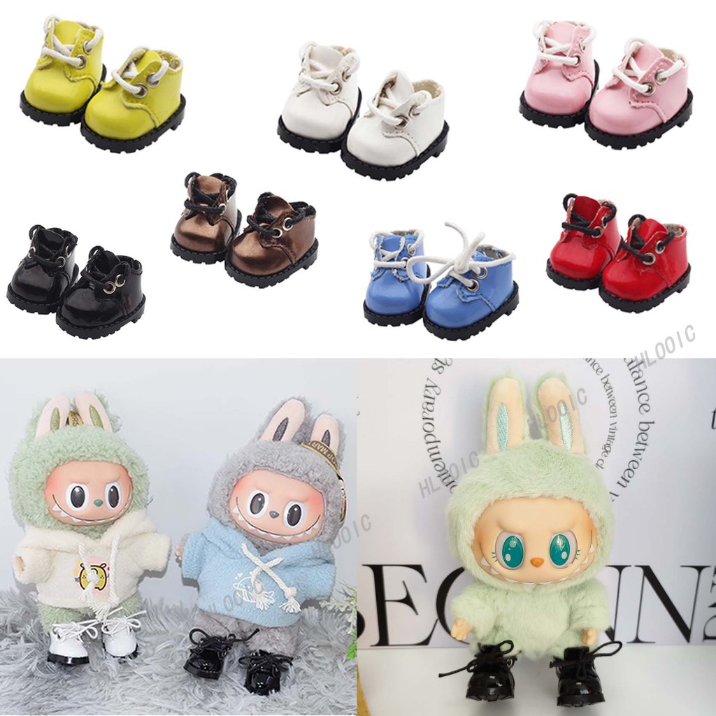 15cm 17cm Labubu V1 V2 Shoes (3.8*2.3cm) Doll Leather Clothing Shoes ...