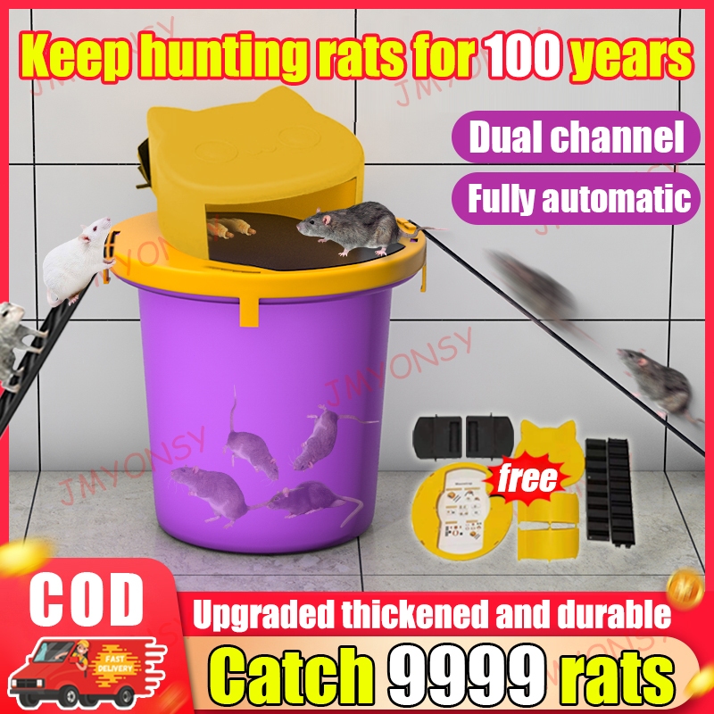Without bucket New Plastic Mouse trap Reusable Smart Flip Rat Trap ...