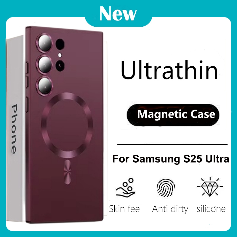 Luxury Liquid Skin Feeling Magnetic case for Samsung Galaxy S25 Ultra/S25 S24 S23 S22 S21 Note20 ...