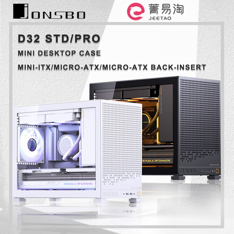 JONSBO D32 STD/PRO Version MINI Desktop Case for MINI-ITX/M-ATX/M-ATX Back-Insert Motherboard ...