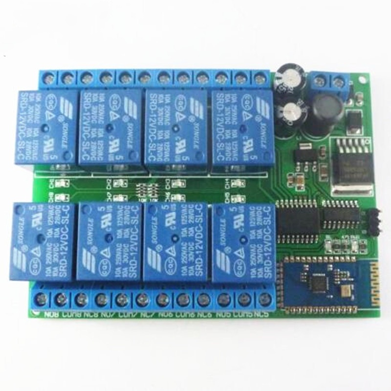 DC 12V 8 Channel Relay Module Bluetooth Wireless Switch for Android ...