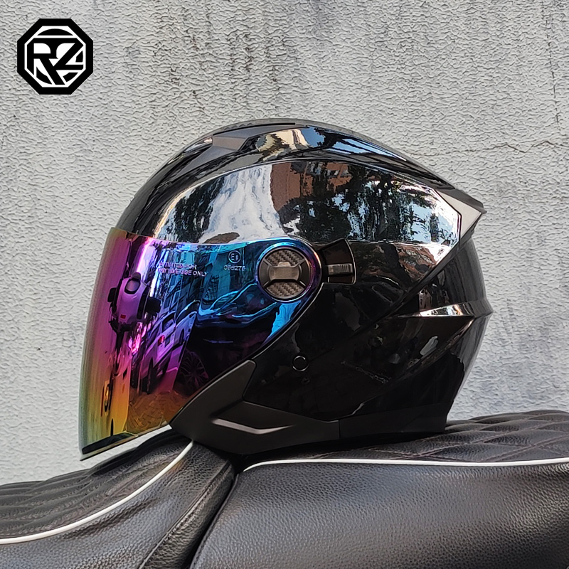 ORZ Half Helmet Men and Women Motorcycle Off-Road Summer Helmet ...