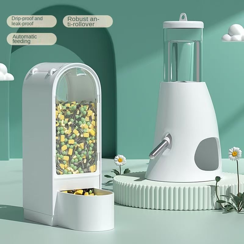 Hamster Water Feeder Automatic Feeder Golden Bear Flip Feeding Bowl ...