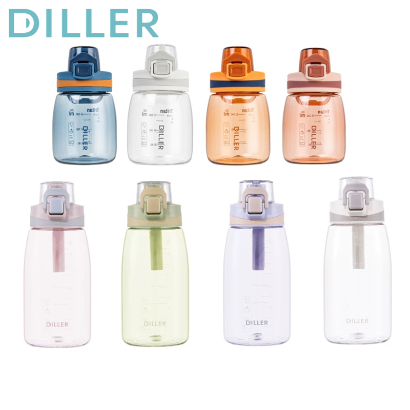 DILLER Water bottleTritan BPA free with Strap Drinking Bottle for ...