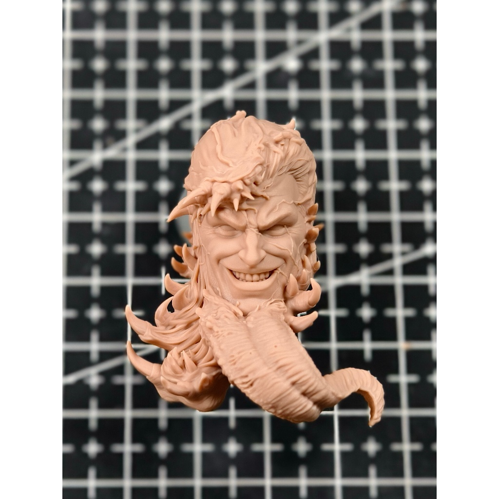 Unpainted 1/12 Scale Venom Eddie Brock Head Carved Model Fit For 6 ...