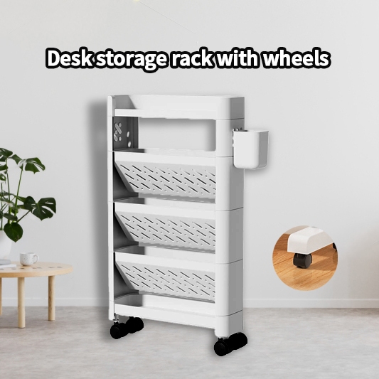 Wheeled 5/6 layer storage rack Office bookshelves school supplies ...