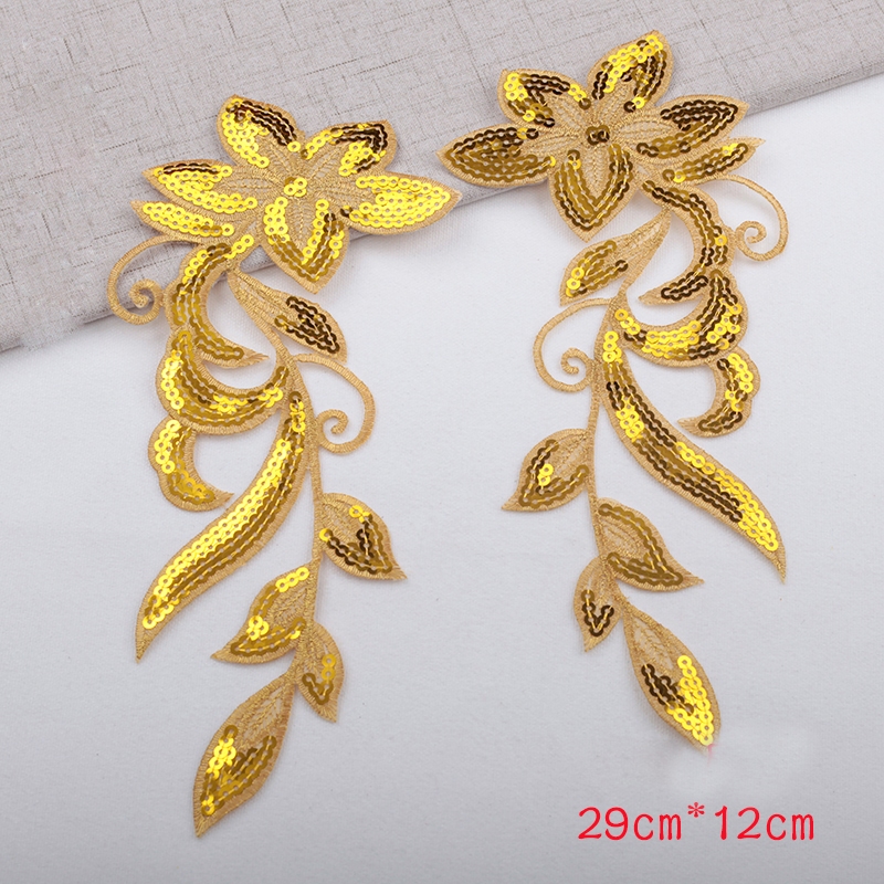 1 Pcs Flower Sequin Embroidery Hot Stamping Patch DIY Patch Sticker ...
