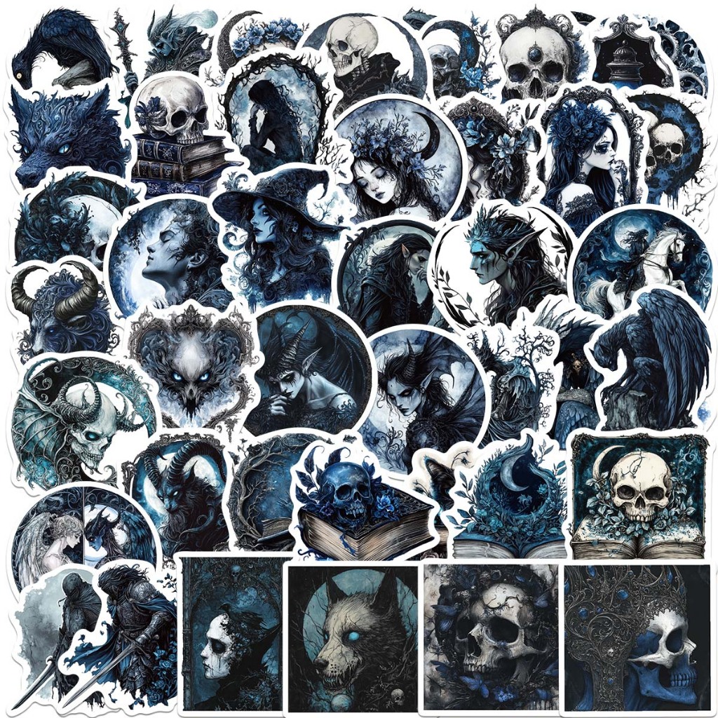 50 pcs Gothic stickers Graffiti Cartoon Skateboard Waterproof Luggage ...