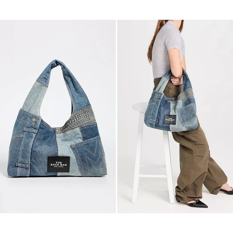 2024 THE Latest Vintage Chic Denim Patchwork Handbag Sack Hobo Bag ...