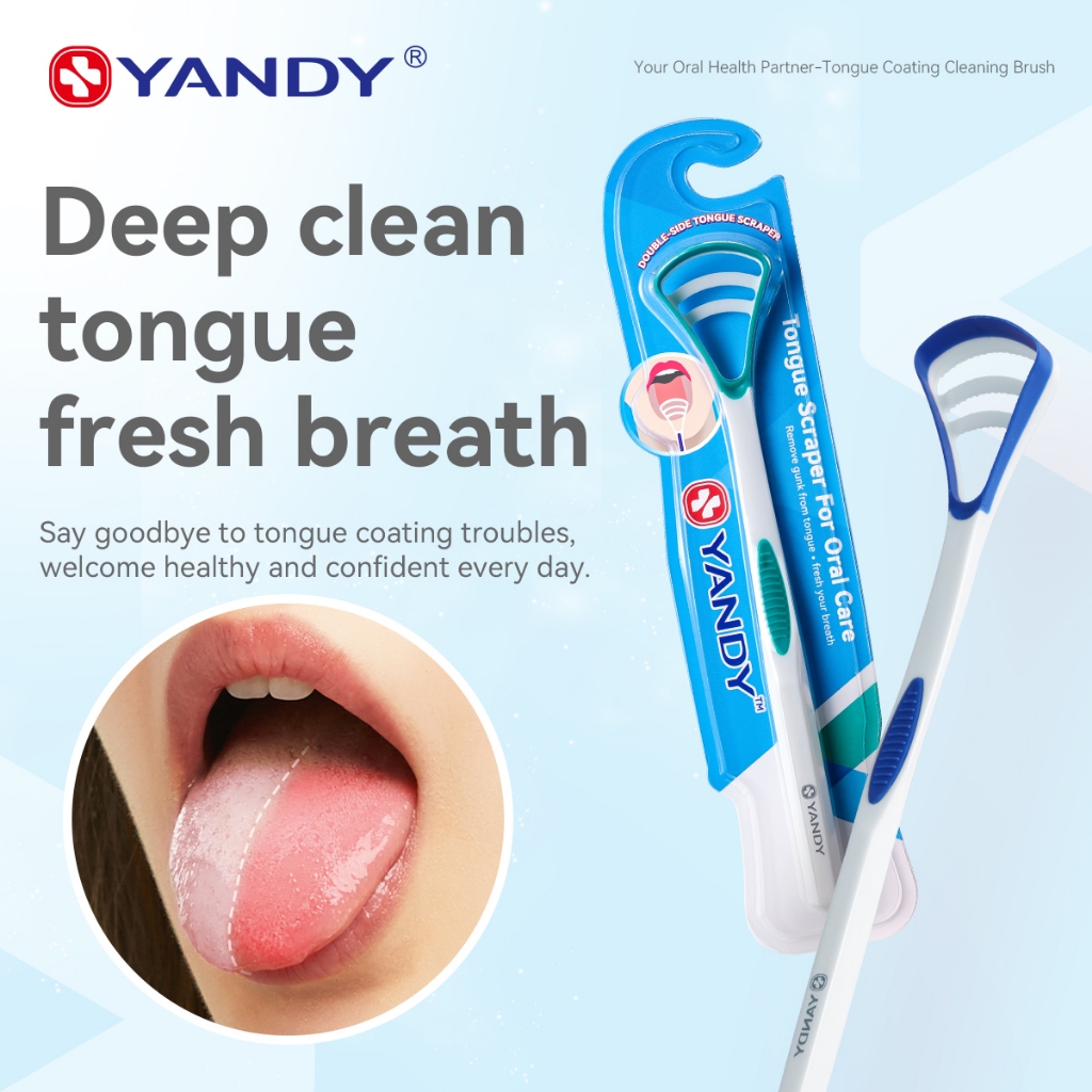 【FDA APPROVED】YANDY Oral Care Tongue Cleaner/Tongue Scraper Cleansing ...