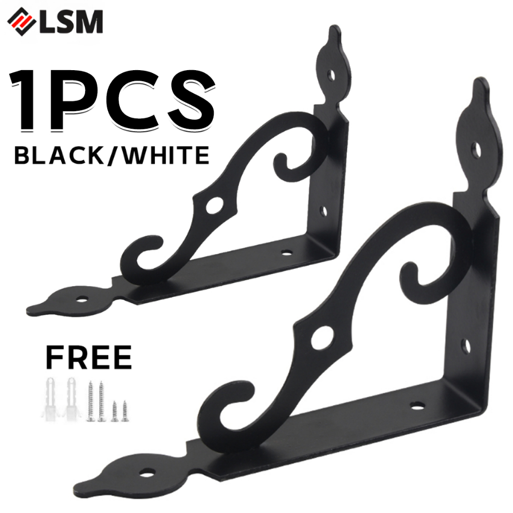 Shelf Brackets L-shape Wall Mounted Floating Heavy Duty Metal Corner ...