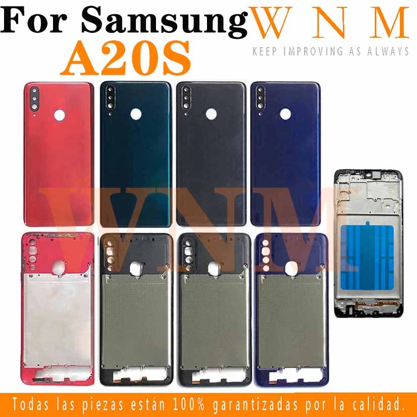 For Samsung Galaxy A20S A207 A207F LCD Front Frame Bezel Back Battery ...
