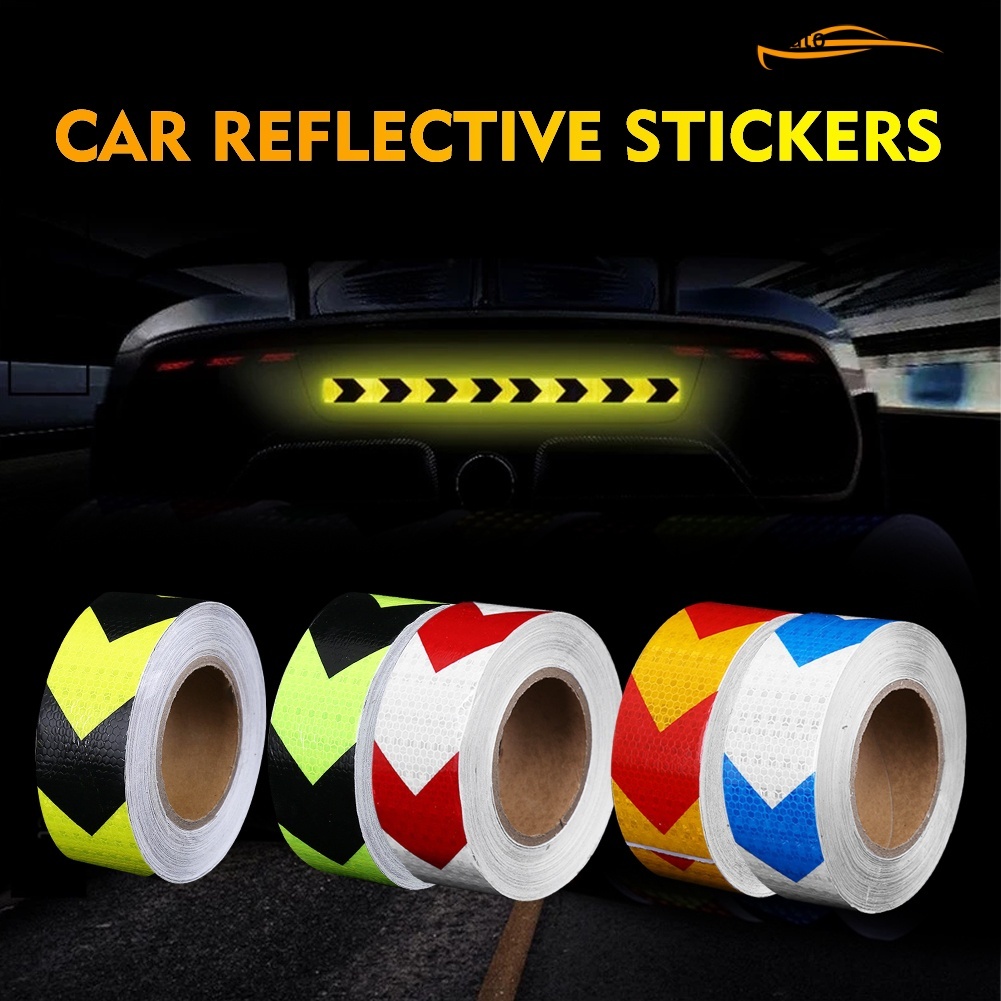 Car Reflective Warning Strip Stickers Auto Arrow Sign Tape Self ...