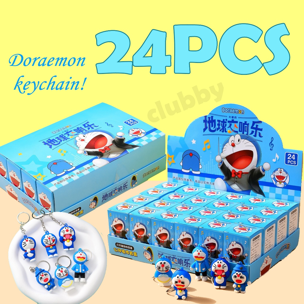 Doraemon keychain cute cartoon doll blind box bag keyring car pendant ...