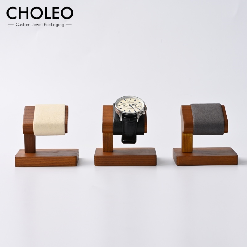 Wooden Vertical Display Stand for WristWatch Bracelet Jewelry Watch ...