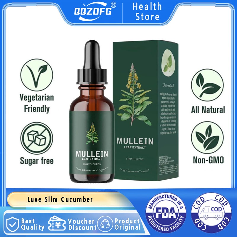 60ML Mullein Leaf Extract Drops Powerful Lung Support Cleanse ...