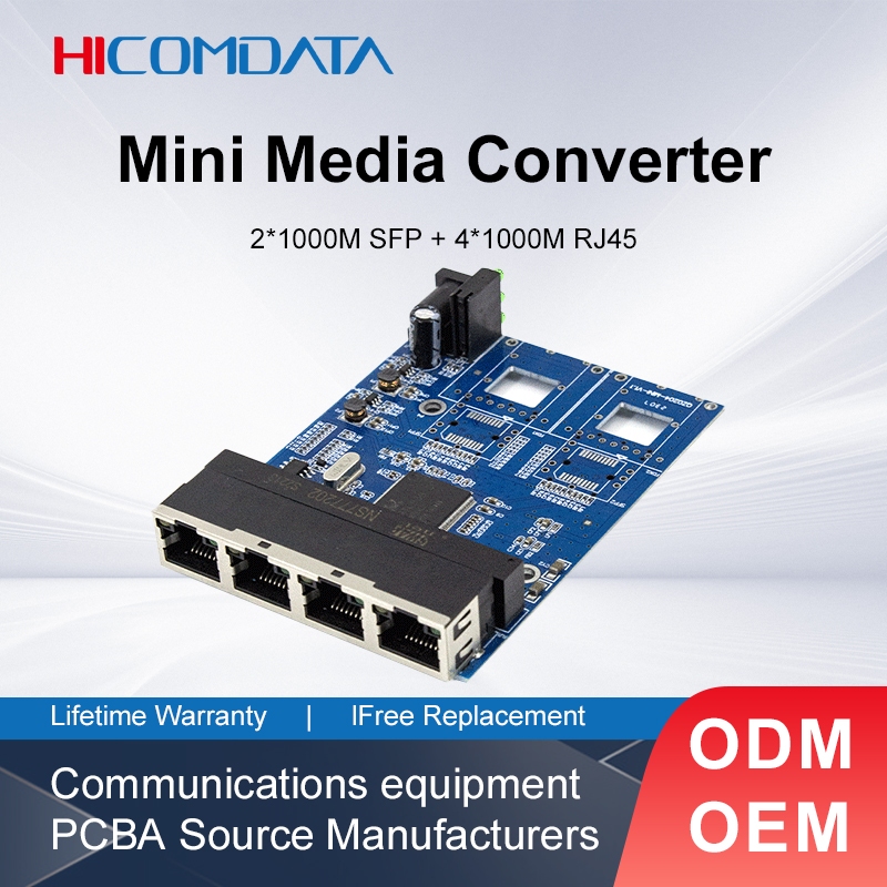 HICOMDATA Gigabit Switch Network Pcb Mini 6 Ports 1000mbps 2 Sfp 4 Rj45 ...