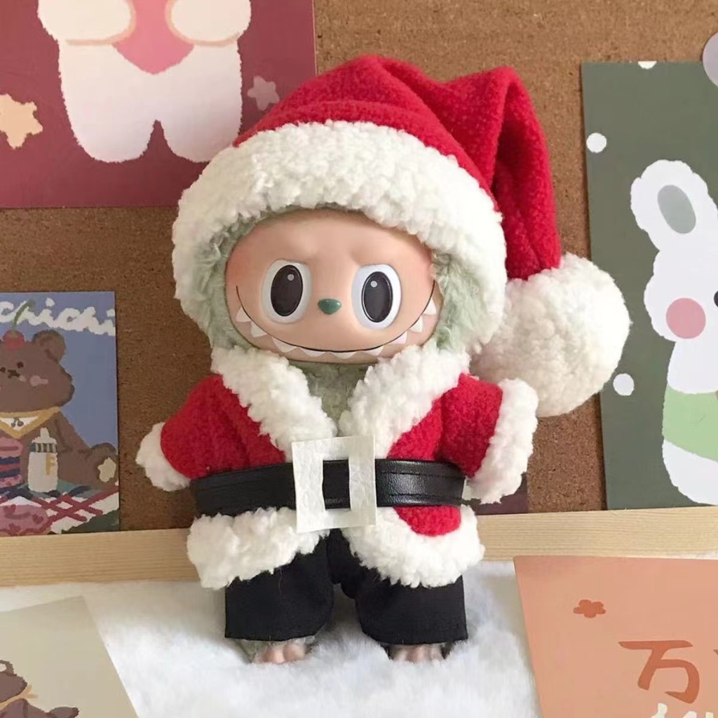 Christmas Labubu Santa Claus Clothes New Year Suit Dress Up New ...