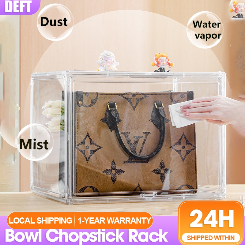 Acrylic Bag Display Box multifunctional Magnetic Transparent Storage ...